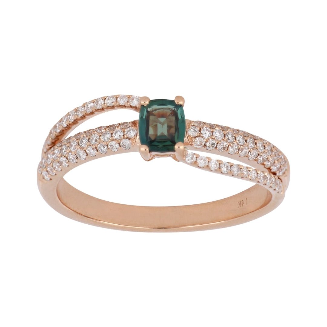 Natural Alexandrite Ring (Alexandrite 0.18 cts Wht Dia 0.33 cts) – Kay ...