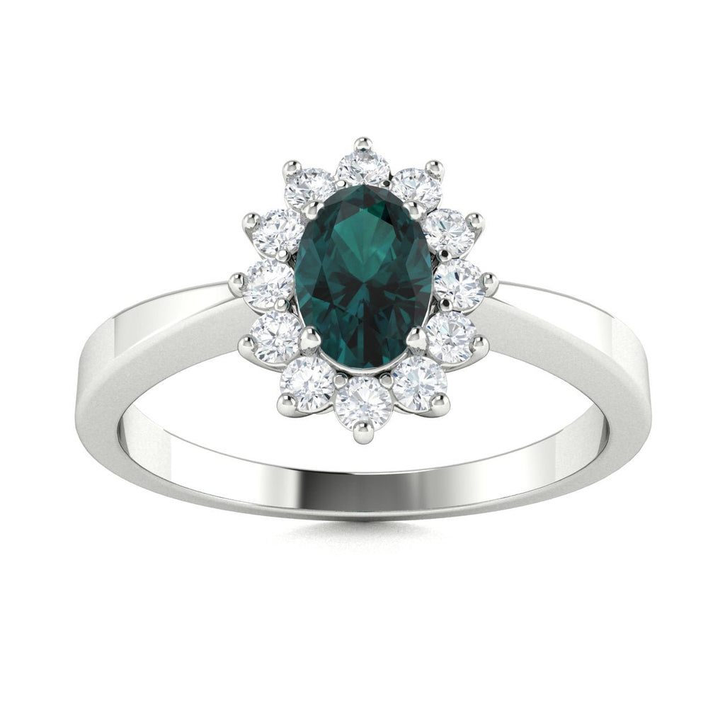 14KT Gold Oval .5ct Natural Alexandrite & .22ct Diamond Ring — Kay's ...