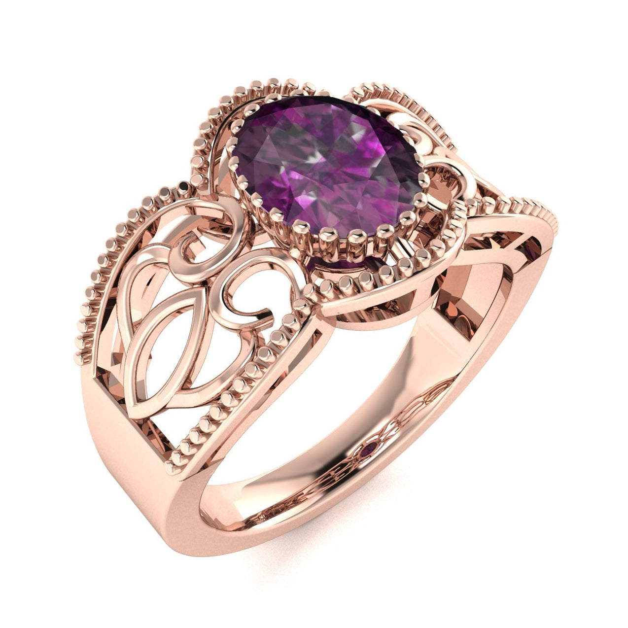14KT Gold Oval 1.25cts Natural Alexandrite Ring — Kay's Fine Jewelry