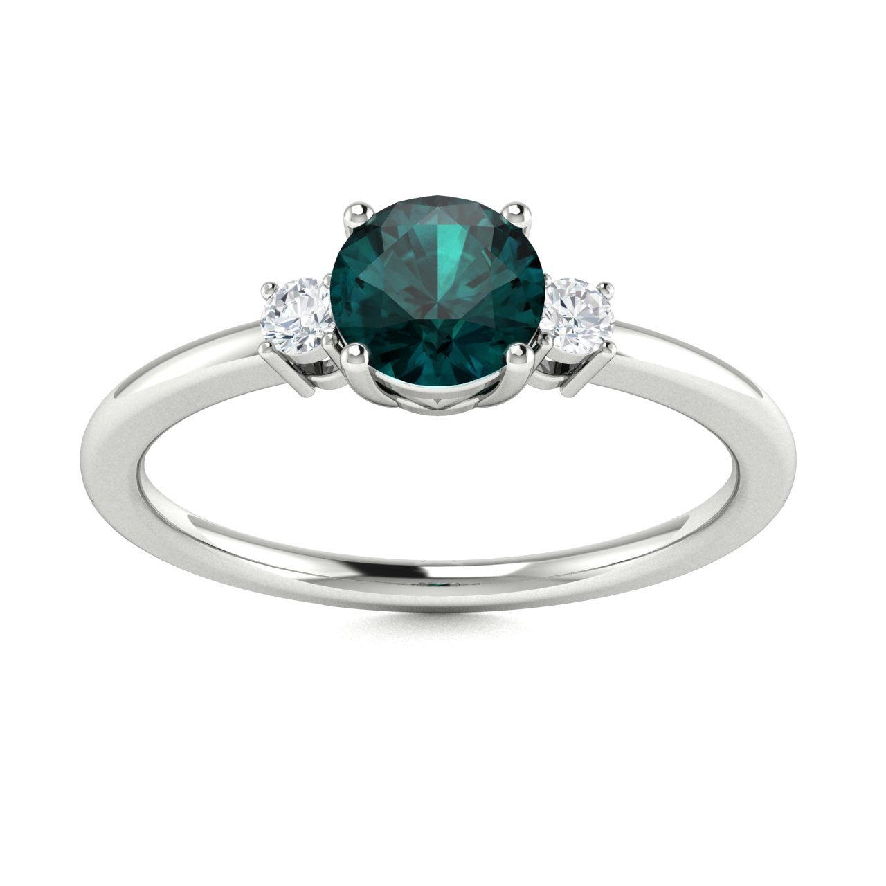 14Kt Gold Round .75ct Natural Alexandrite,.20ct Diamond Ring – Kay's ...