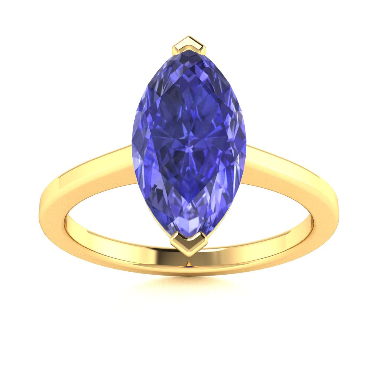 18kt Gold Marquise Brilliant shaped 6ct Tanzanite Ring — Kay's Fine Jewelry