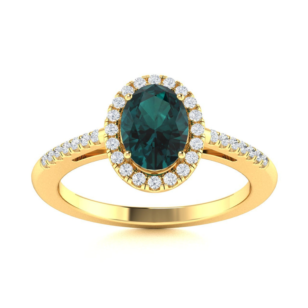 18kt Gold Oval Shaped .75ct Alexandrite & .20ct Diamond Ring — Kay's ...