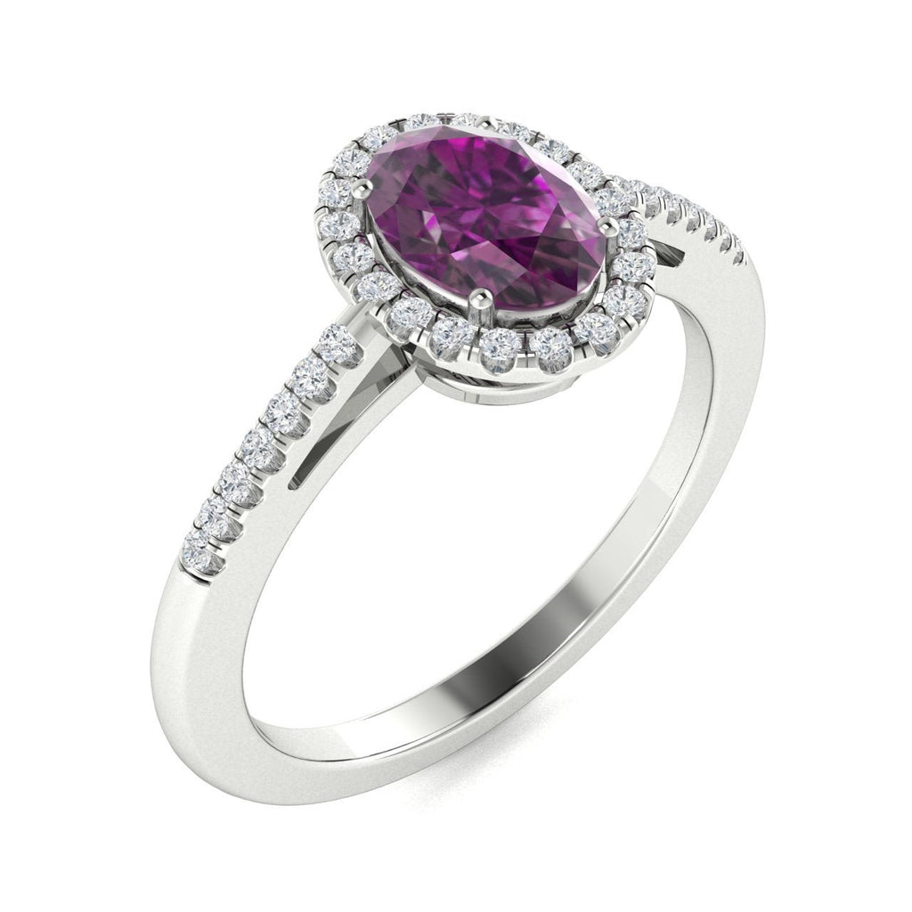 18kt Gold Oval Shaped .75ct Alexandrite & .20ct Diamond Ring — Kay's ...